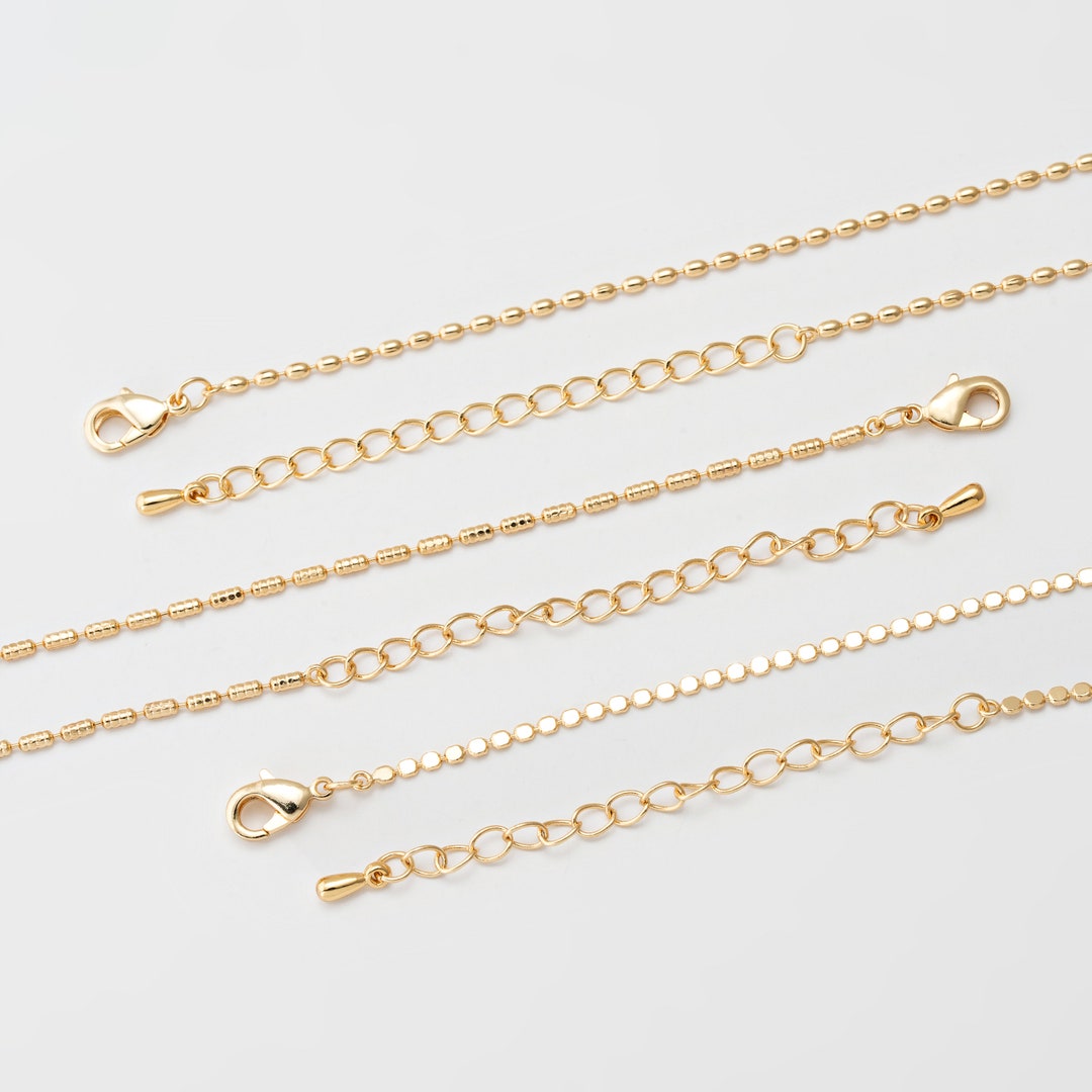 1PC 61.5, 162 Link Finished Chain Necklace, Round Oval Shape Link Chain ...