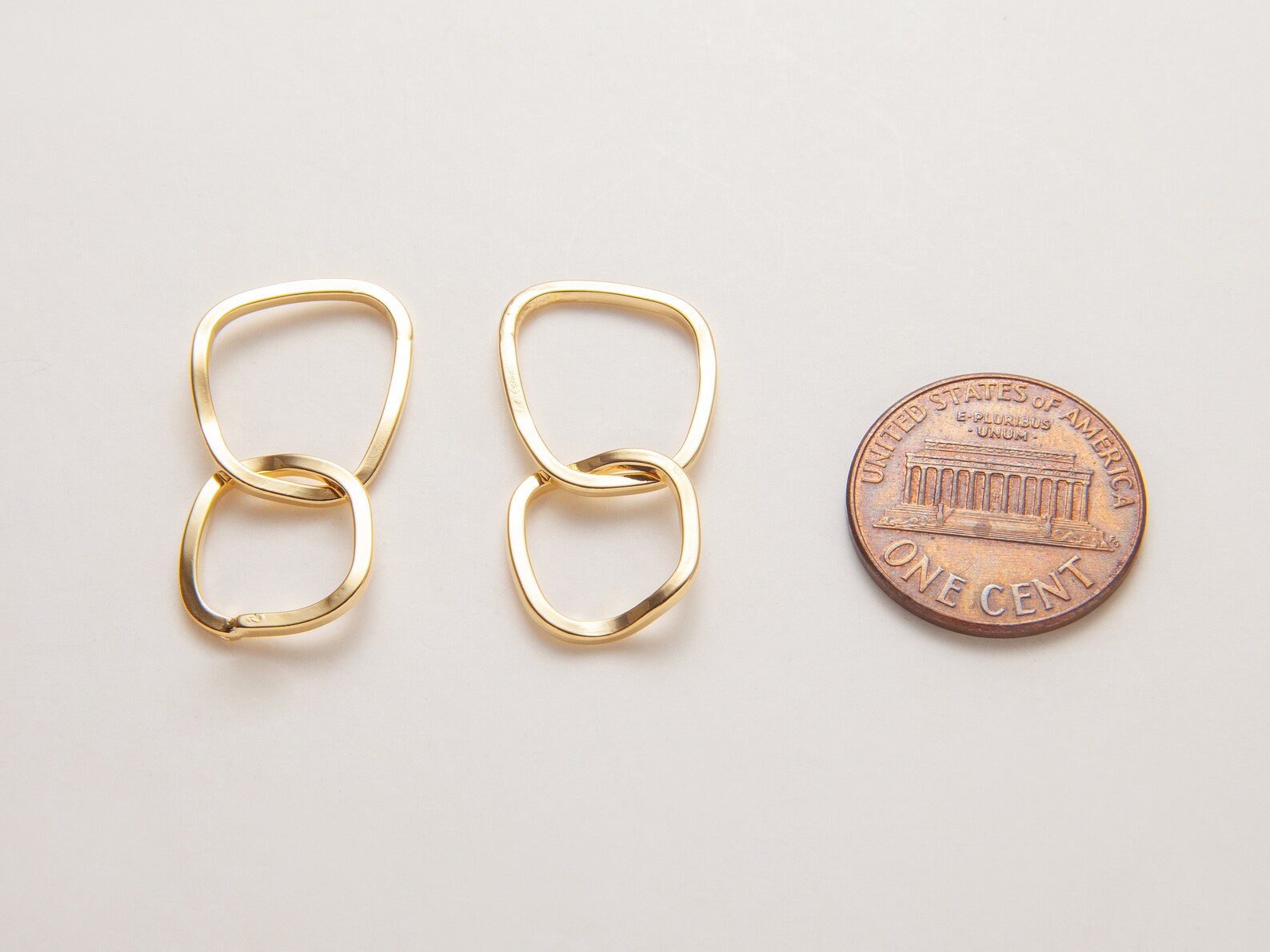 2PCS Gold Round ring connector round ring pendants gold | Etsy