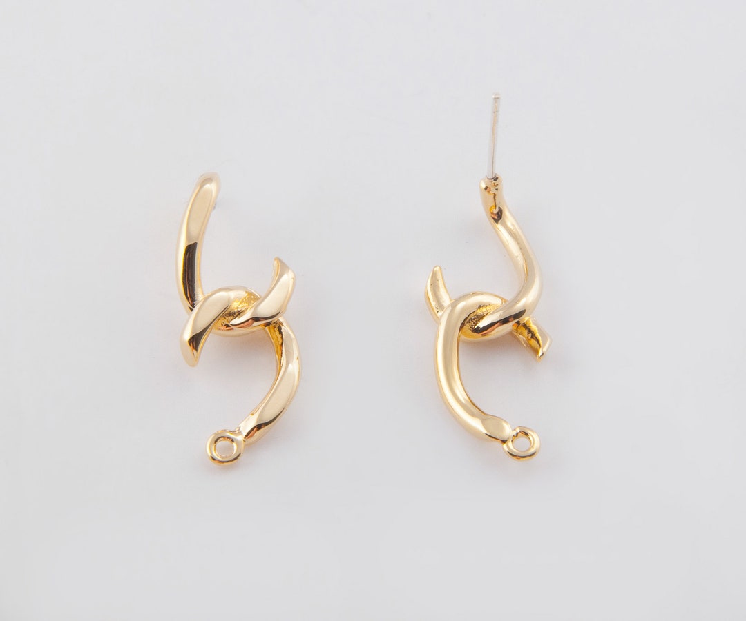 4PCS Gold Chain Texture Posts, Link Chain Charm ,texture Posts Jewelry ...