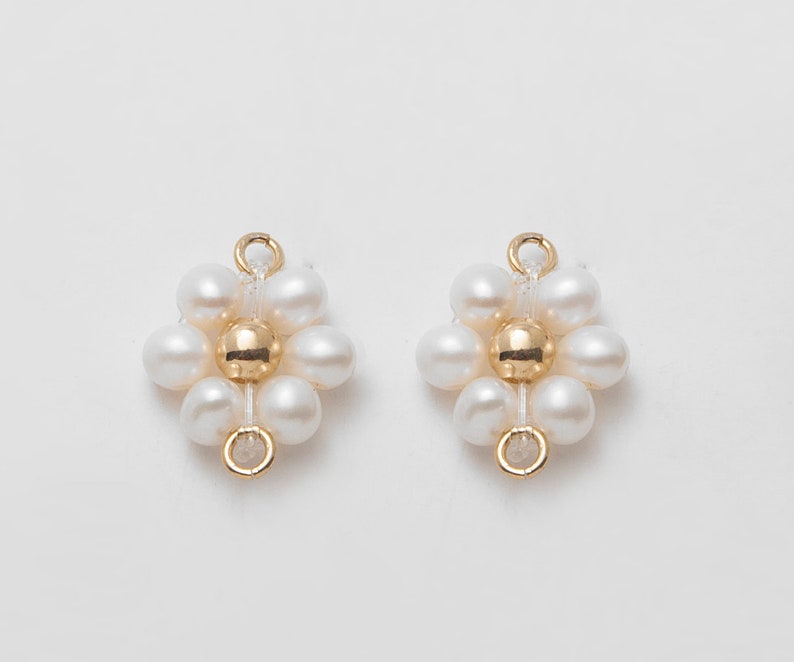 1 PC Freshwater Pearl Bead Flower Connector Pearl Flower - Etsy