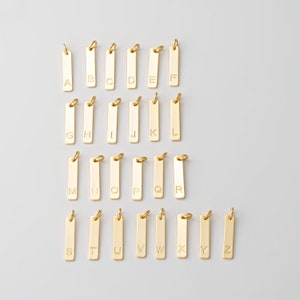 6PCS - Initial Tag Dangle Charms, A to Z Alphabet Pendant, Letter Gold ...
