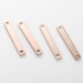 3mm Mini Bar small Connector, Necklace Pendant Polished Rose Gold ...