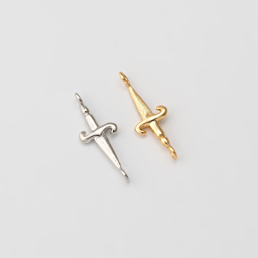 4PCS Tiny Sword Saber Connector, Mini Knife Dangle Connector Charm ...