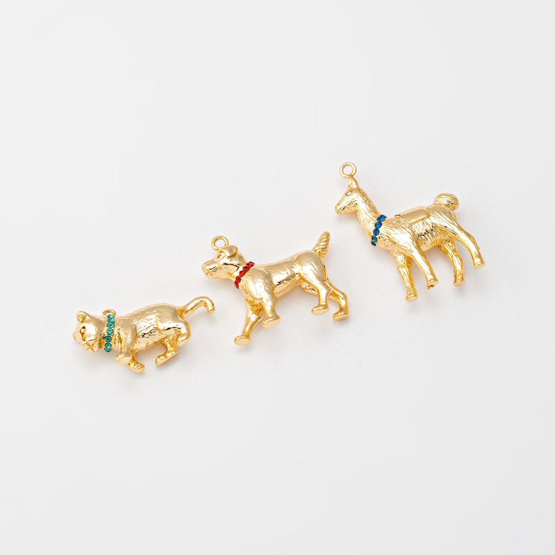 1PC - Puppy Dog Pendant, Pet Dangle Charms, Animal Alpaca Jewelry ...