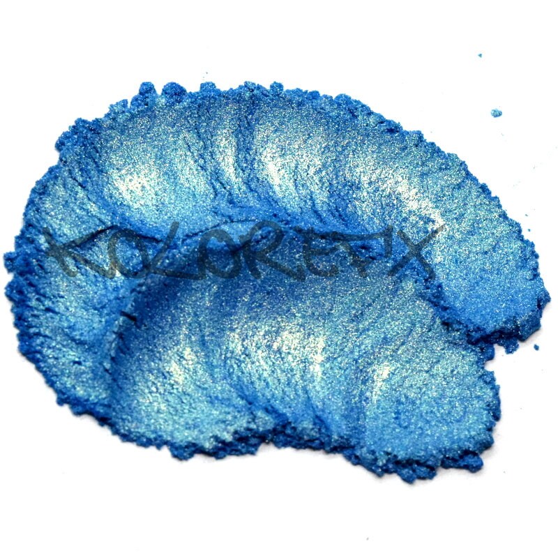 Atlantis Pearl Gold Blue Pigment Fine Mica Powder | Etsy