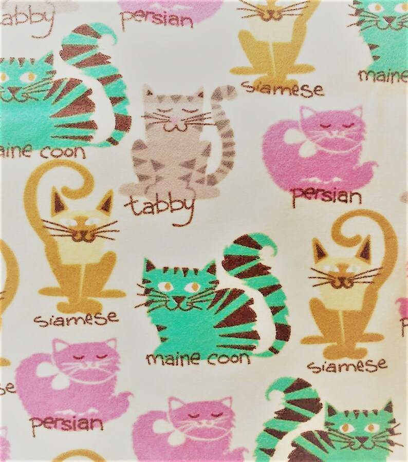 Cats Flannel Flannel Fabric Kitty Fabric Novelty Pets - Etsy