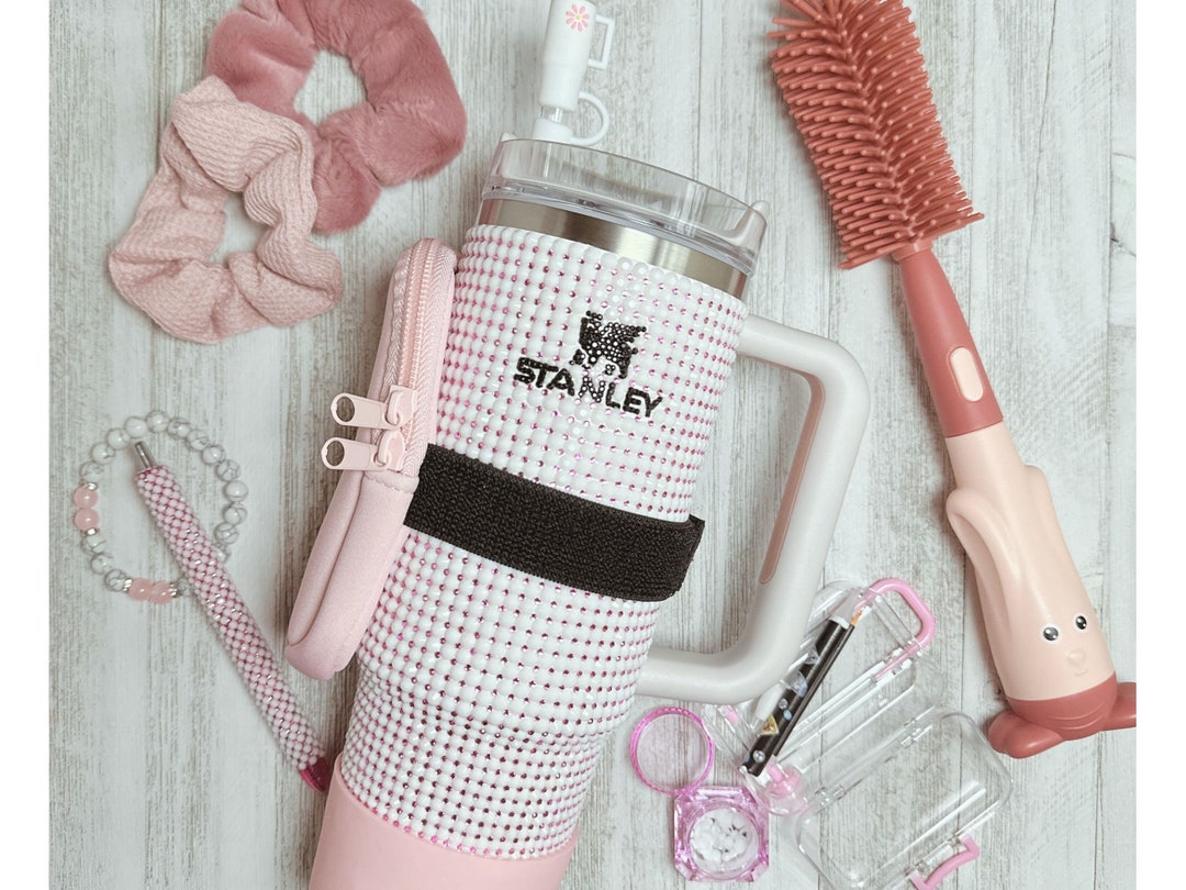 Pink Stanley Cup Gift Set, Rhinestone Stanley Gift Basket, White ...