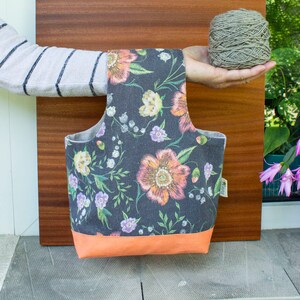 Small Size Wrist Project Bag With Floral Print - Etsy