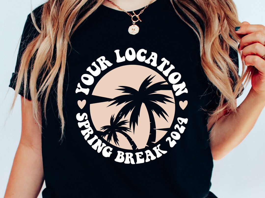 Custom Spring Break Tee, Personalized Family Vacation Tee, Group Trip ...