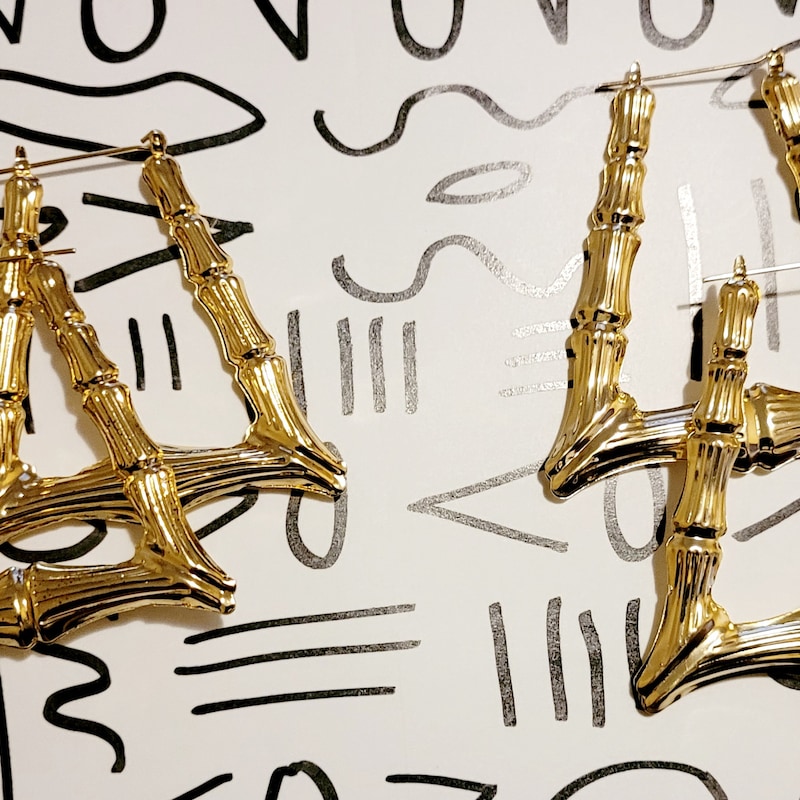 Bamboo Earrings - Etsy