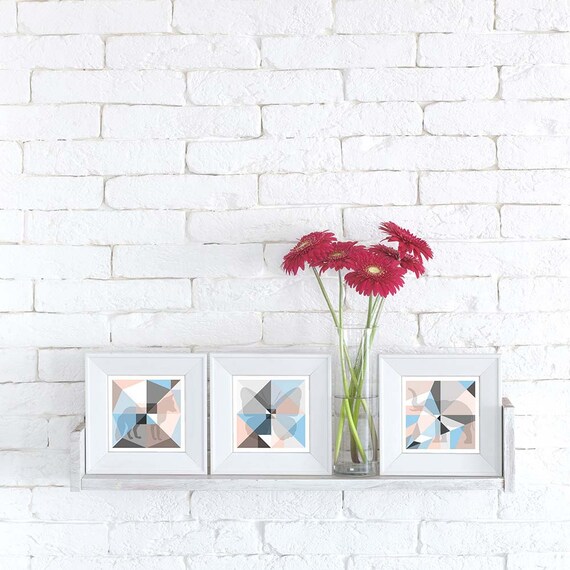 Origami Unfolded postcards 'Blossom' set of 3 | Etsy