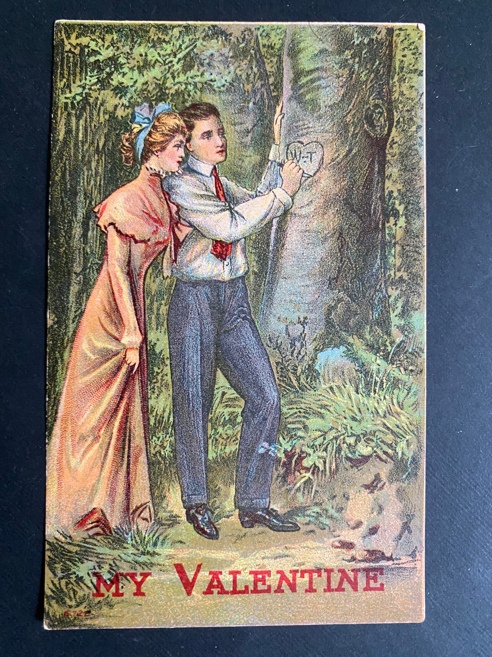 Three Antique Matching Themed Edwardian Valentines Day Post | Etsy