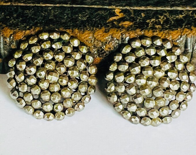 Antique Victorian Pair Cut Steel Button Covers not Clip On, Button ...