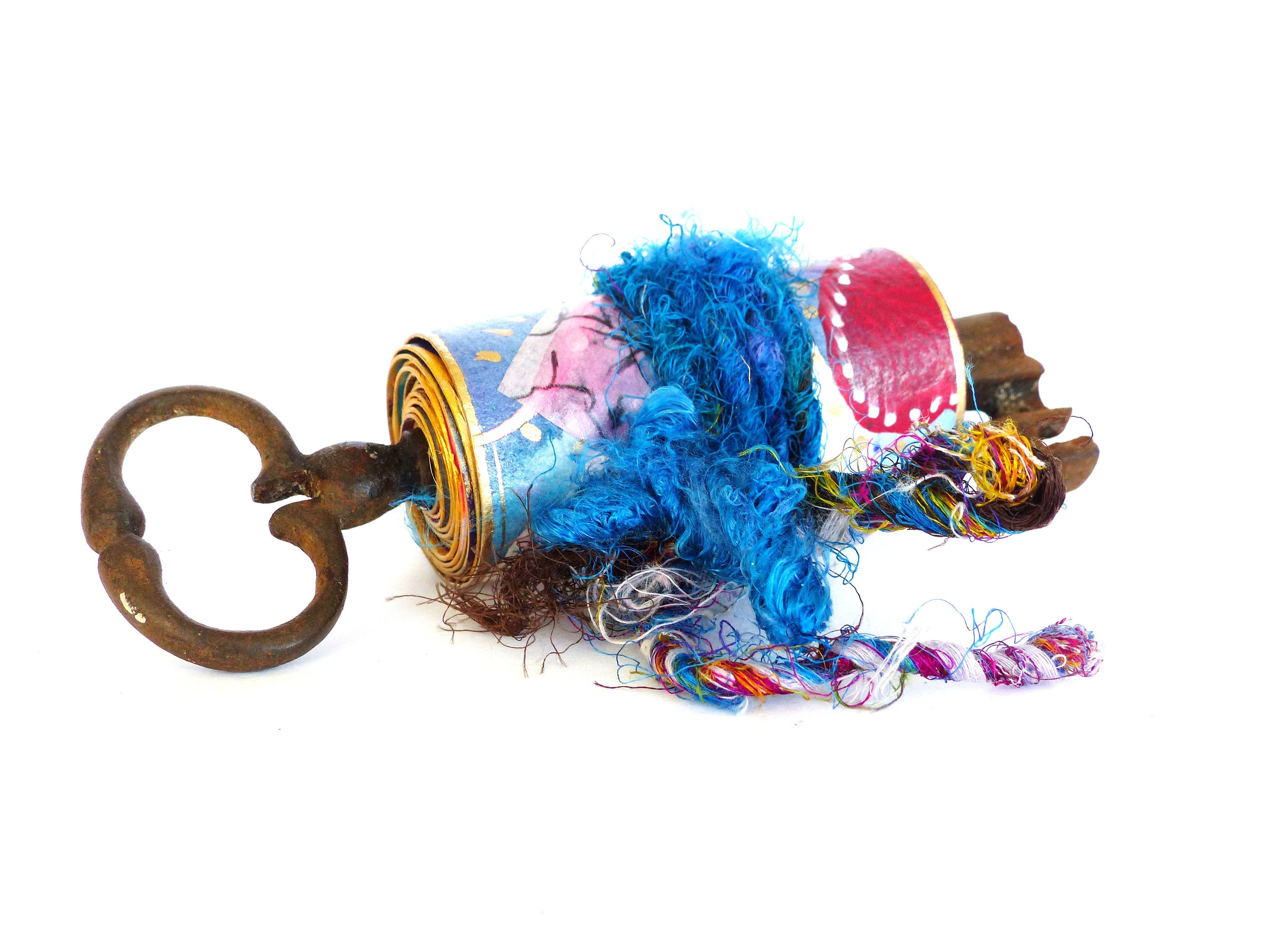 Large Vintage French Chateau Key. Mixed Media and Assemblage - Etsy UK