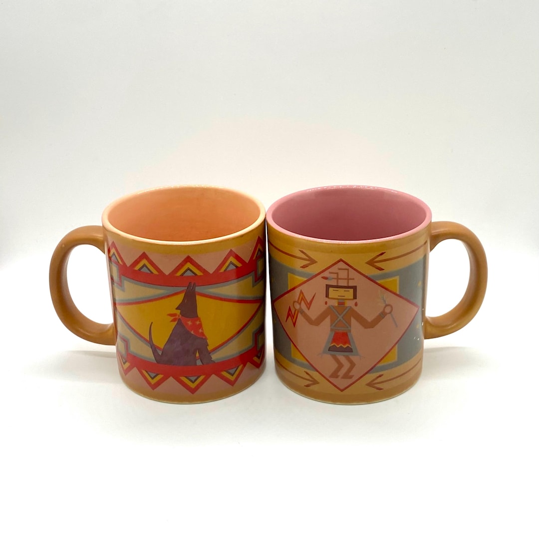 Set of Two Southwestern Themed Mugs - Etsy