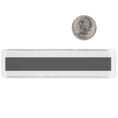 STORE SMART Clear Plastic Shelf Tag/label Holder Magnetic Back 1 X 4 ...