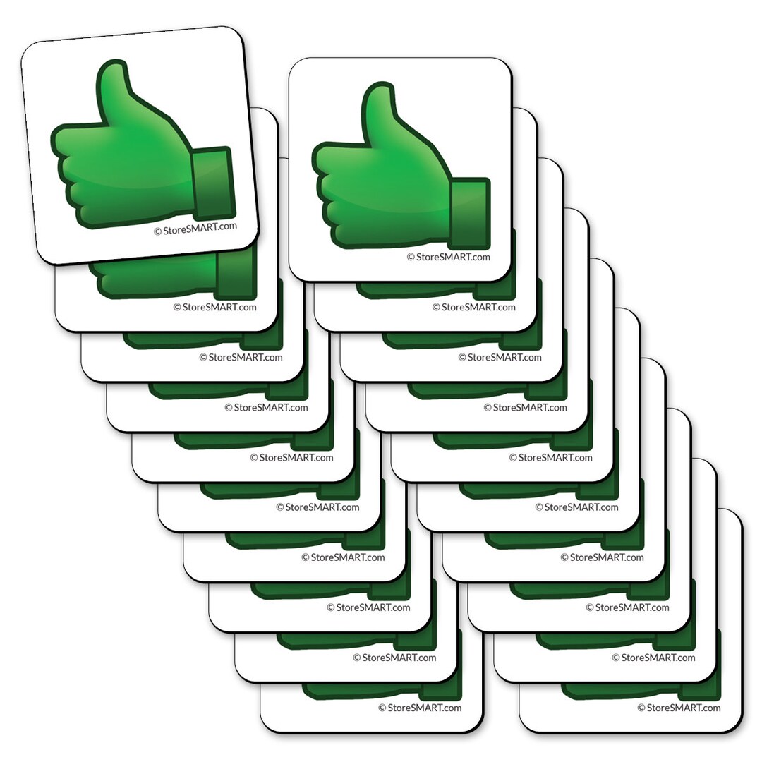 Storesmart Thumbs up Magnet - 1 1/4" Square - (THBU125-G) - Etsy