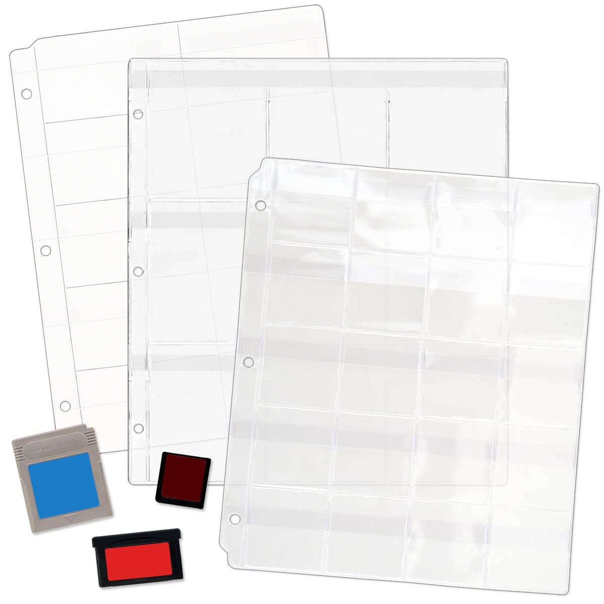 Storesmart - Video Game Card & Cartridge Binder Page Variety Pack - 12 ...