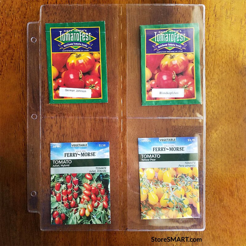 Storesmart Seed Packet Binder Page 4 Pockets per Page - Etsy