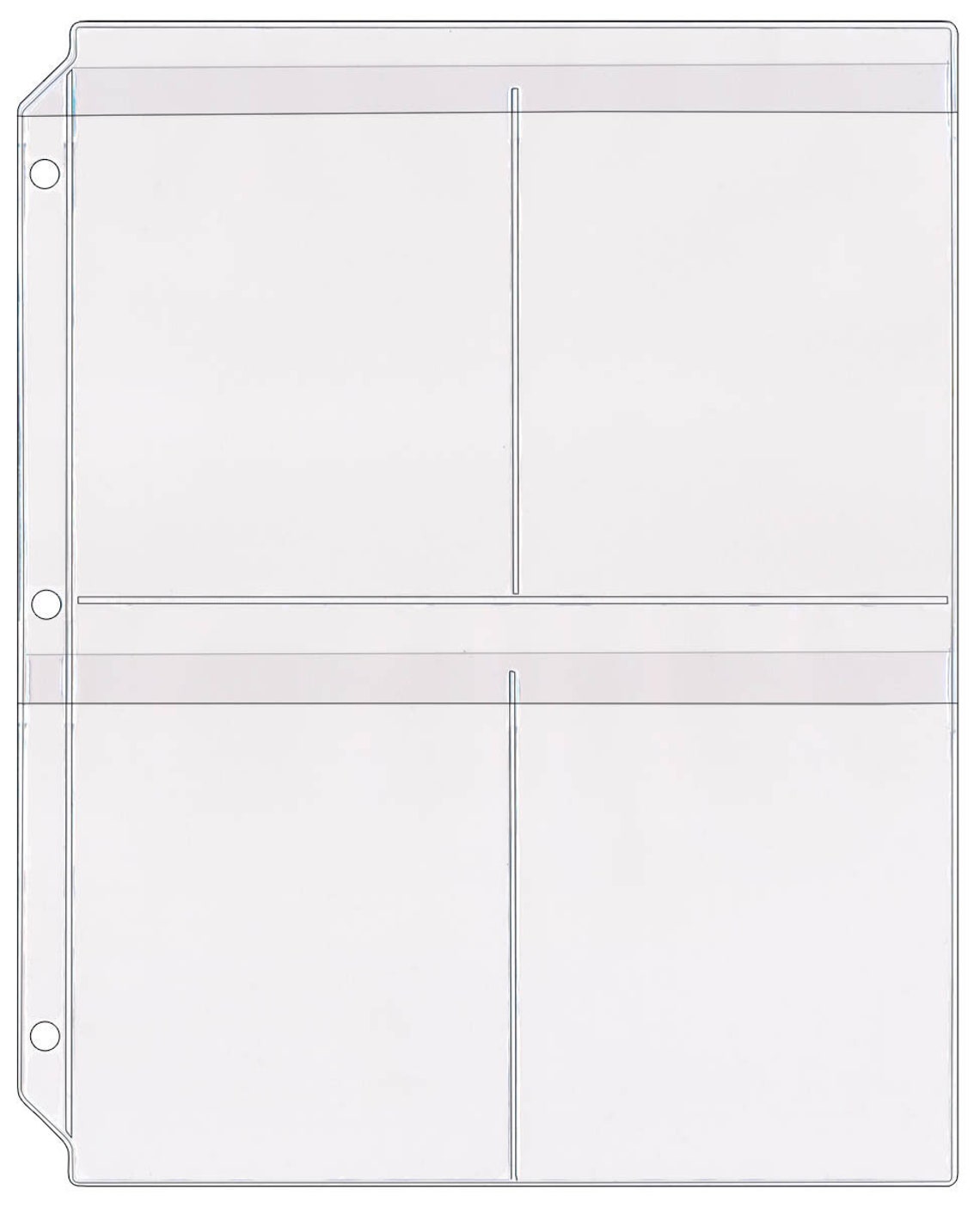 Storesmart - 4-pocket Clear Plastic Binder Page With Flaps (SPT600-4F ...