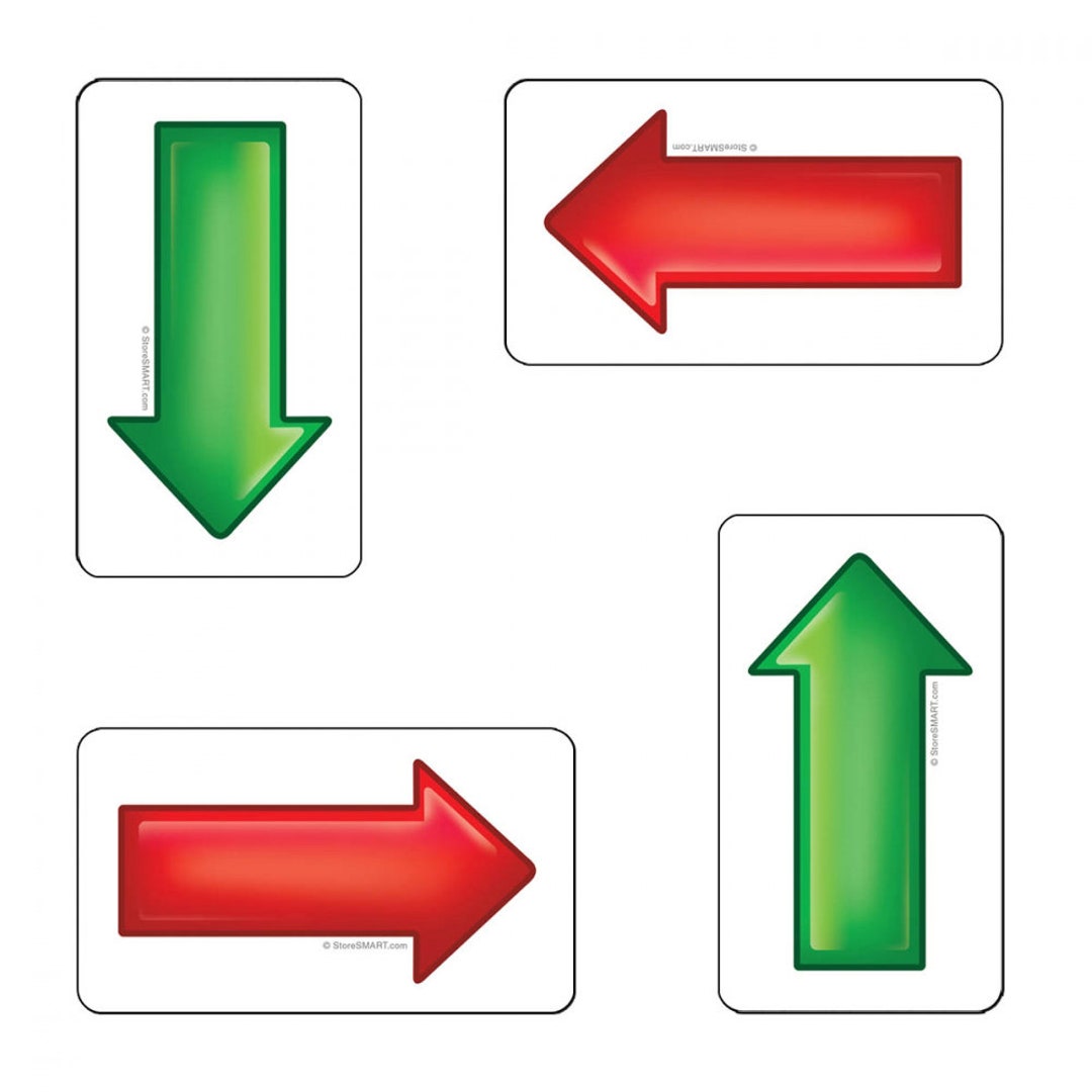 Magnetic Solid Arrows - Variety Pack - Red and Green - 2" X 3 .5" - Etsy