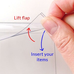 6-pocket Clear Vinyl Binder Page With Flaps - (SPT600-6F) - Etsy