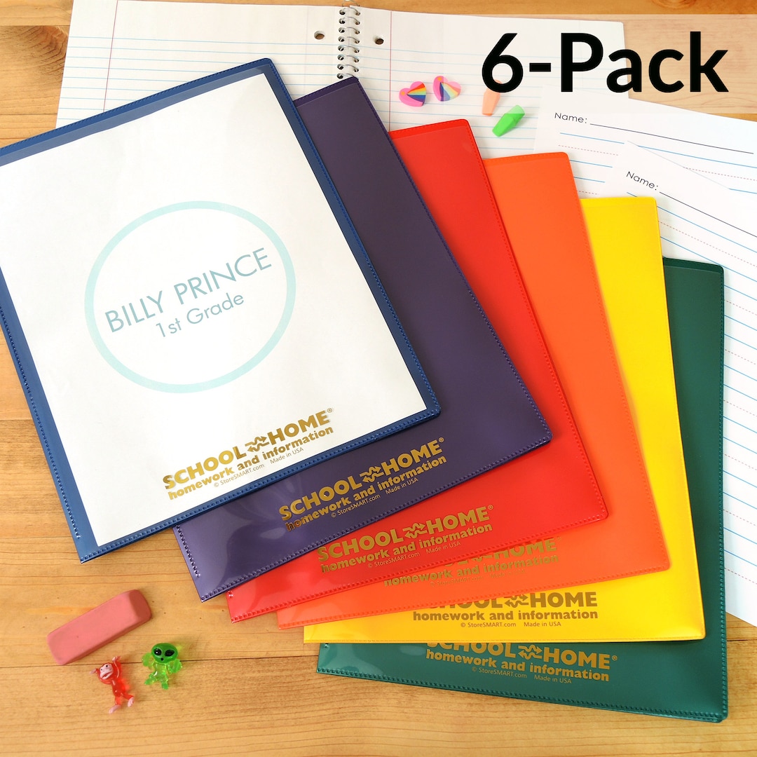School / Home Folders 6-pack 6 Colors Letter-size Twin - Etsy
