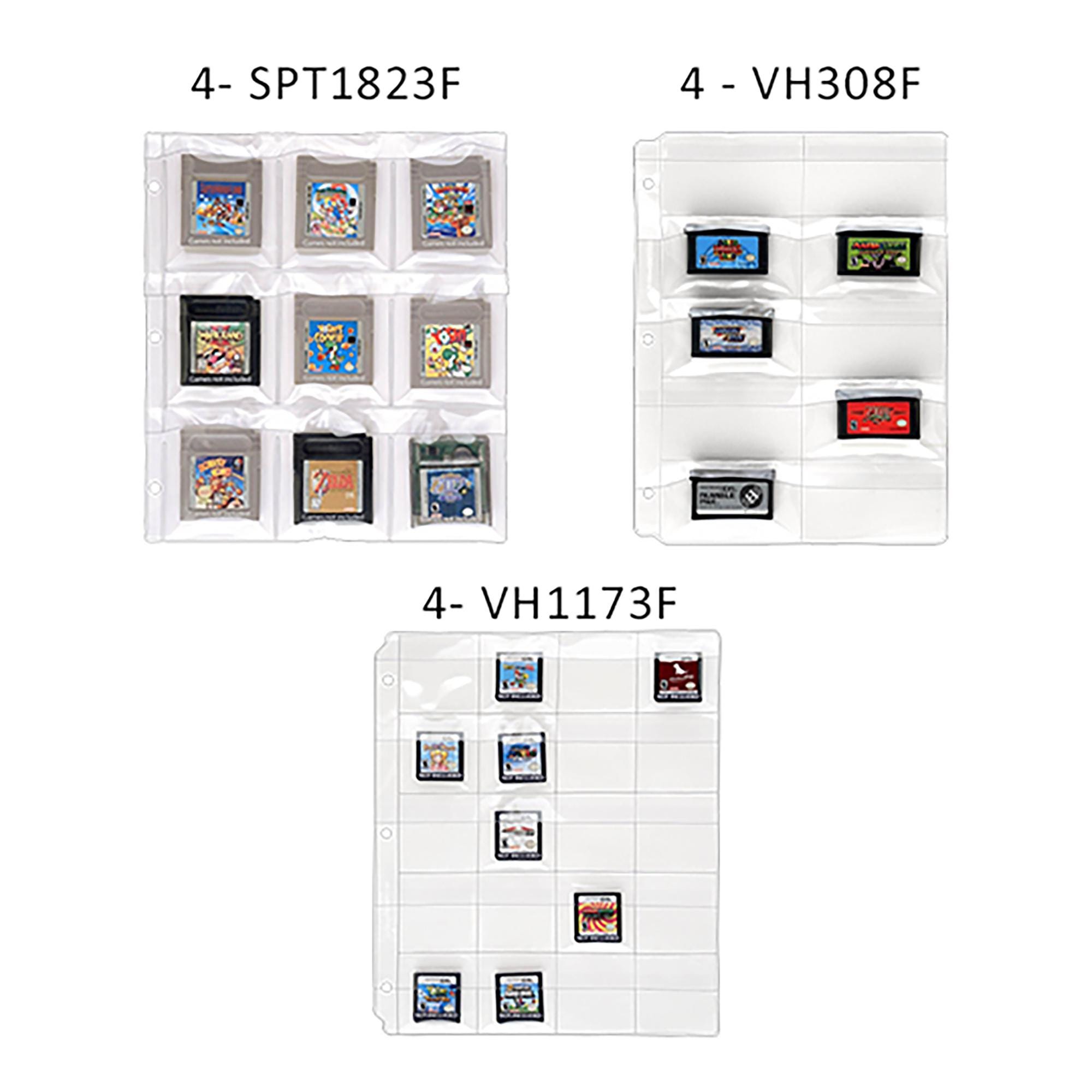 Storesmart - Video Game Card & Cartridge Binder Page Variety Pack - 12 ...