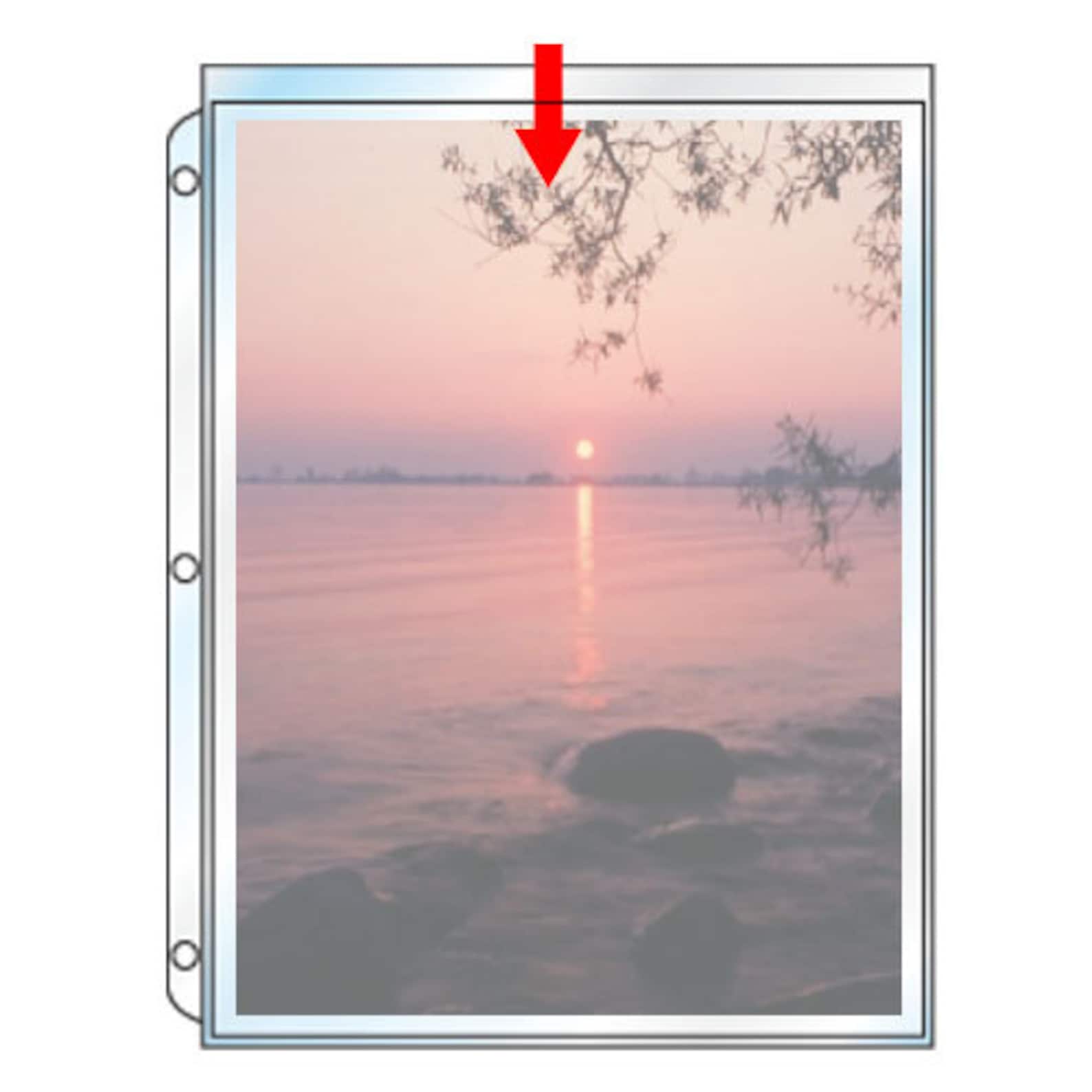 Photo / Insert Page for 3-ring Binders - Archival-safe Plastic - One 8 ...