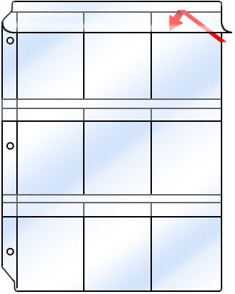 9-pocket Clear Vinyl Binder Page With Flaps Scrapbooking, Cardmaking ...