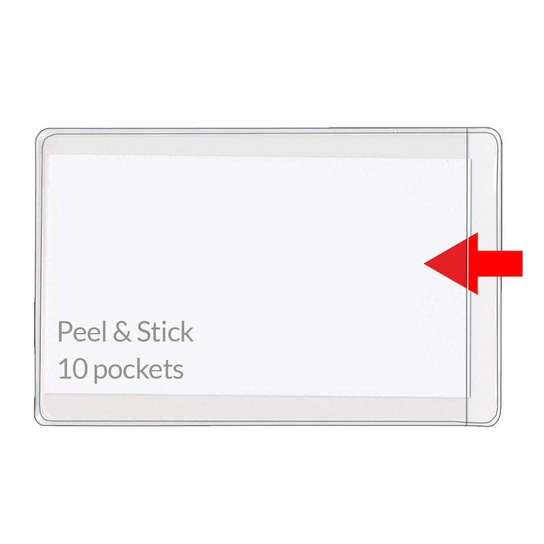Business Card Pockets - Peel & Stick Open on the SHORT Side - (ZSTB222S ...