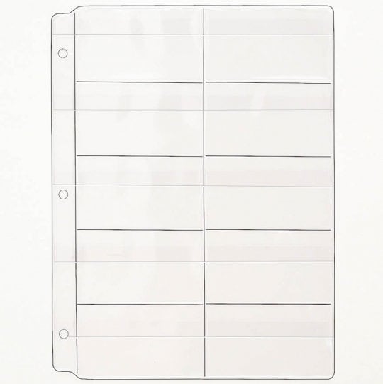 10-pocket Clear Vinyl Binder Page With Flaps - Scrapbooking, Cardmaking ...