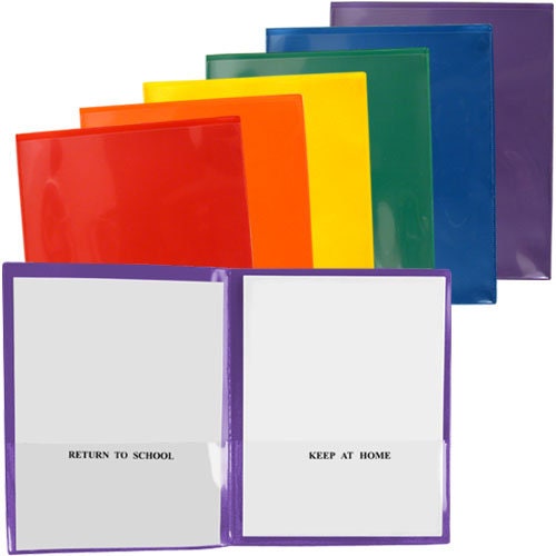 School / Home Folders 6-pack 6 Colors Letter-size Twin - Etsy