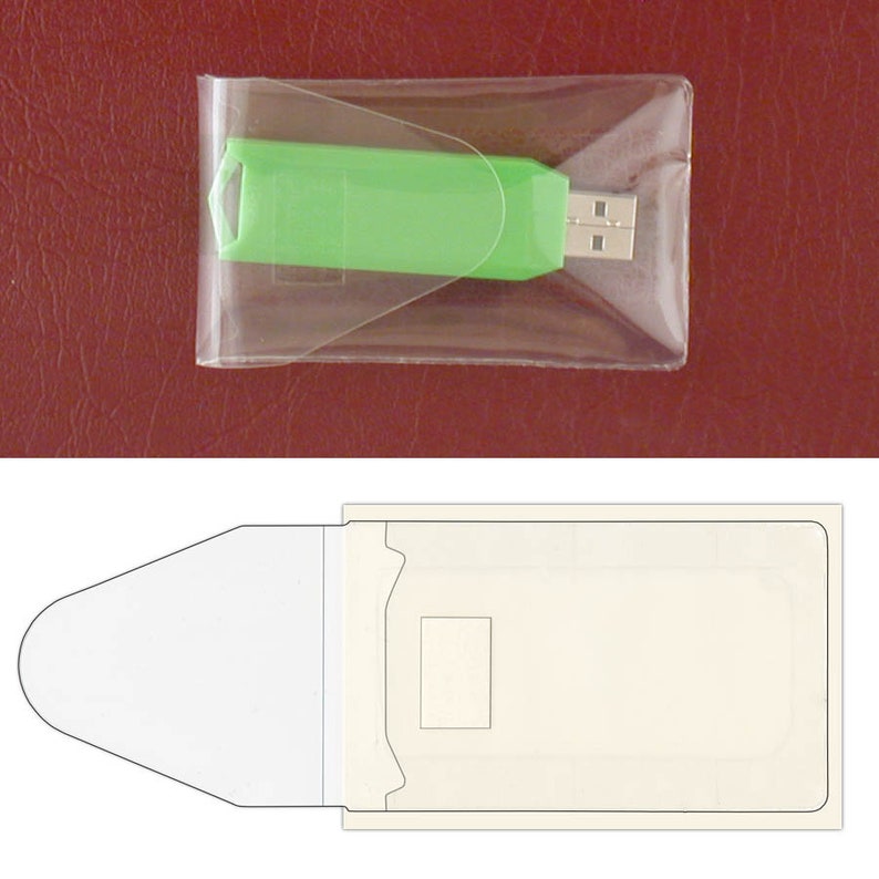 Storesmart USB Flash Drive Holders Peel & Stick Strip With Resealable ...