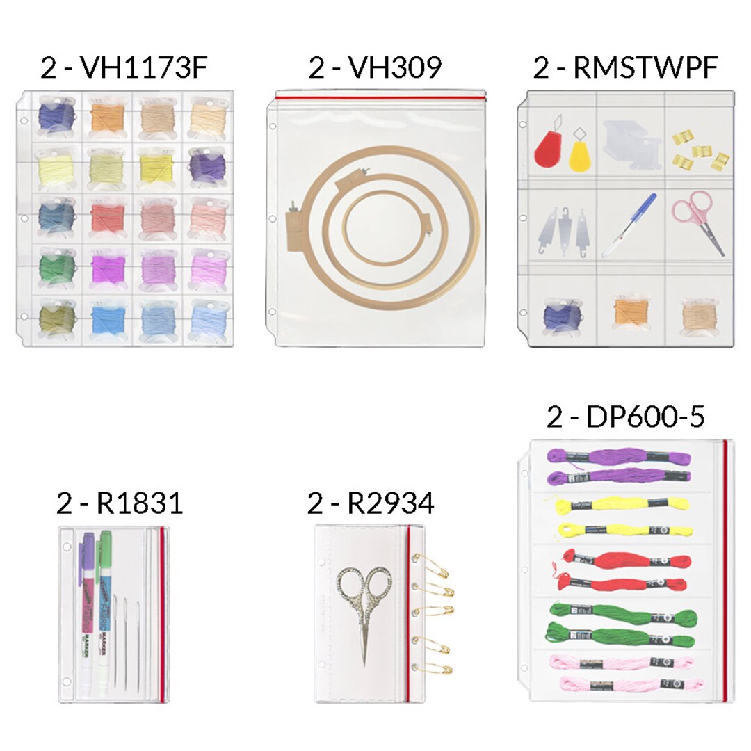 Storesmart - Embroidery / Cross Stitch Storage Variety Pack - 12 Pieces ...