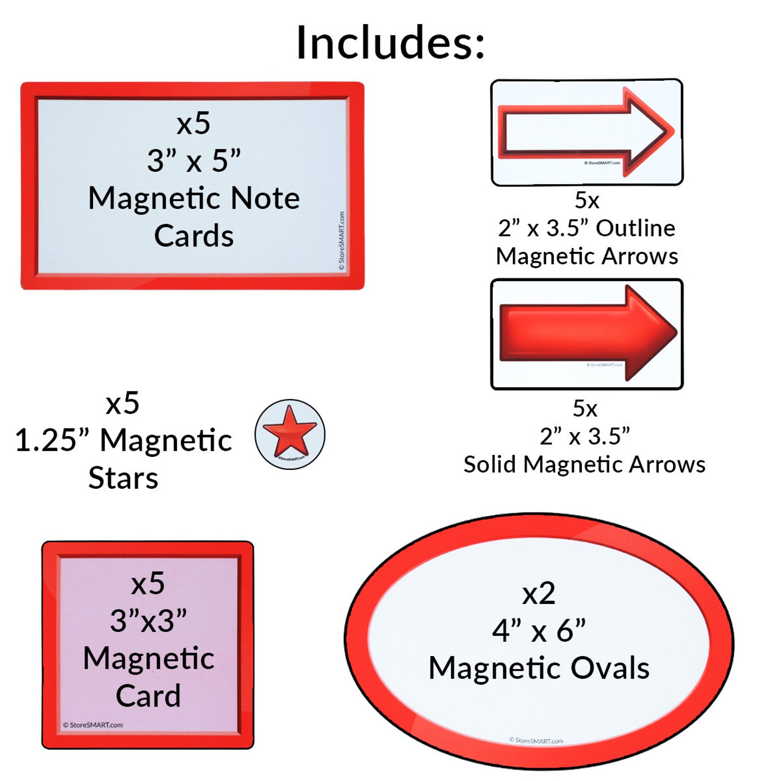 Storesmart Red Magnetic Communication Board Starter Kit 31 - Etsy