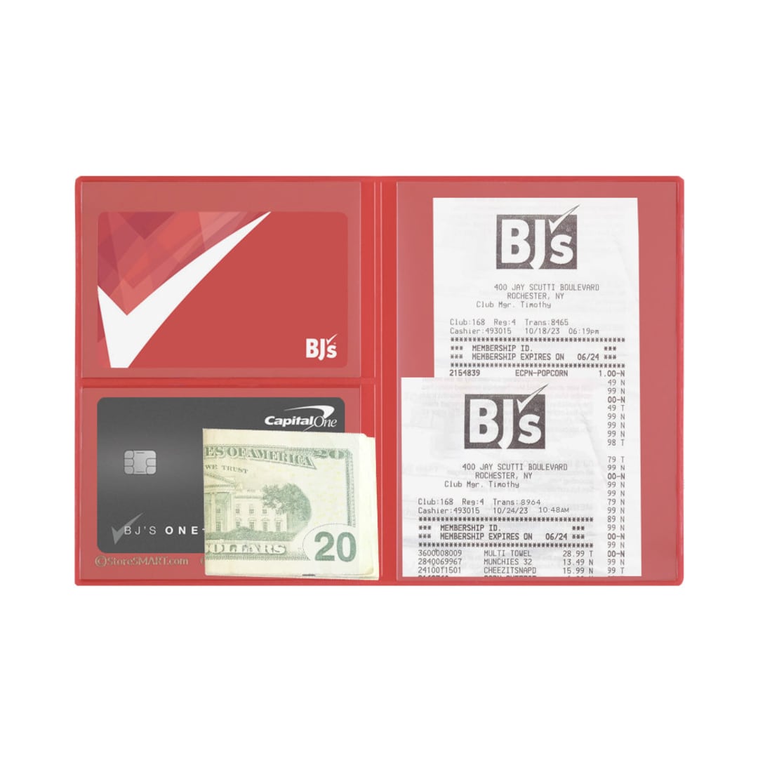 Storesmart - Three Pocket Plastic Card Caddy – Card & Receipt Holder ...