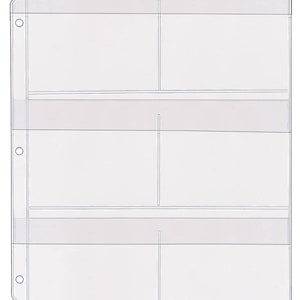 6-pocket Clear Vinyl Binder Page With Flaps - (SPT600-6F) - Etsy