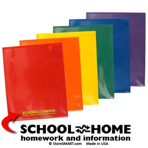 School / Home Folders - 6-pack - 6 Colors! - Letter-size Twin Pocket ...
