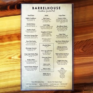 STORE SMART - Rigid Plastic Menu - 8.5" X 14" - (HPP812X14-MENU) - Etsy