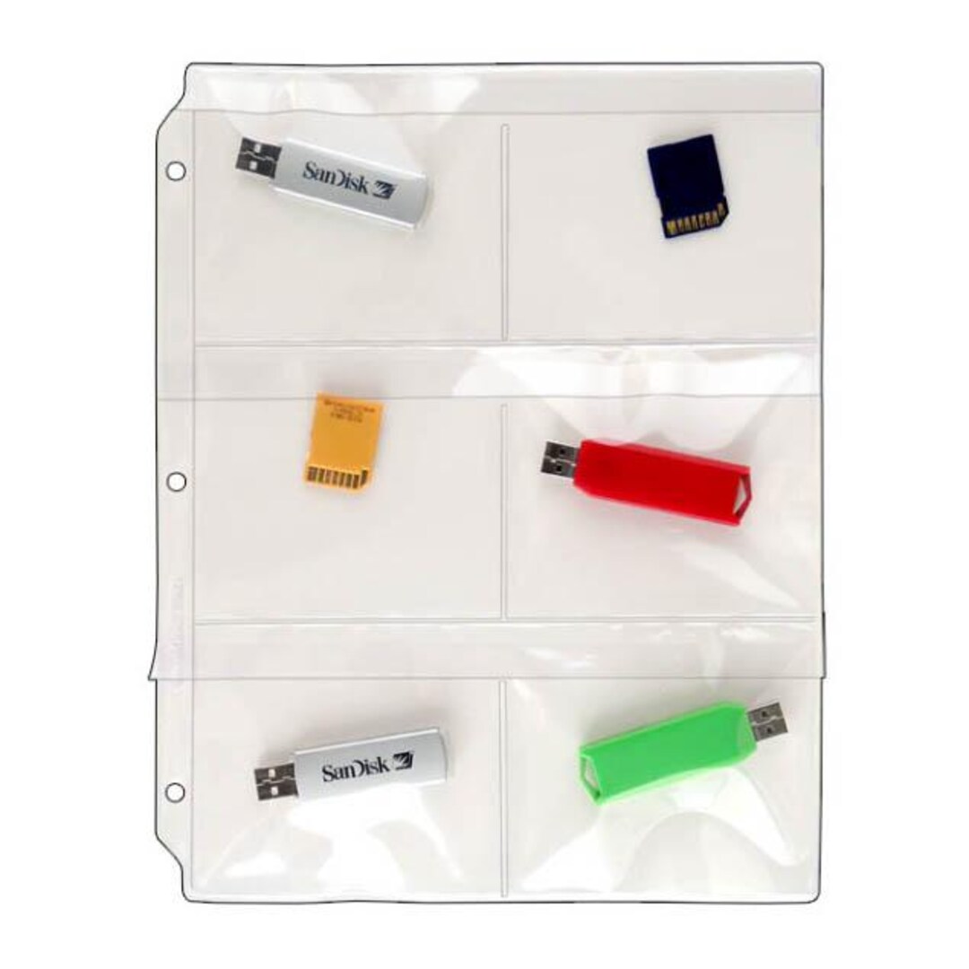 6-pocket Clear Vinyl Binder Page With Flaps - (SPT600-6F) - Etsy