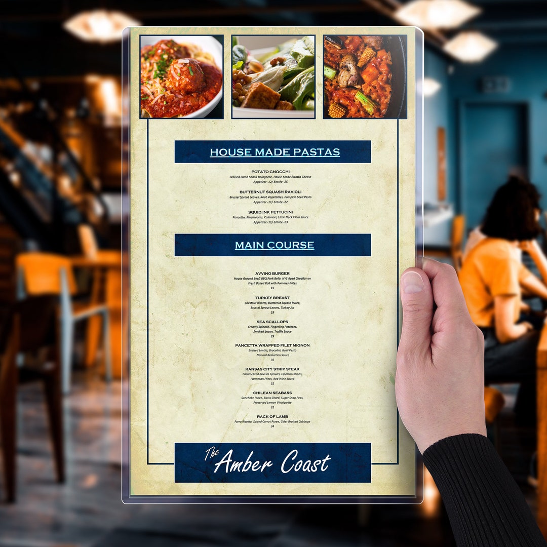 STORE SMART - Rigid Plastic Menu - 8.5" X 14" - (HPP812X14-MENU) - Etsy