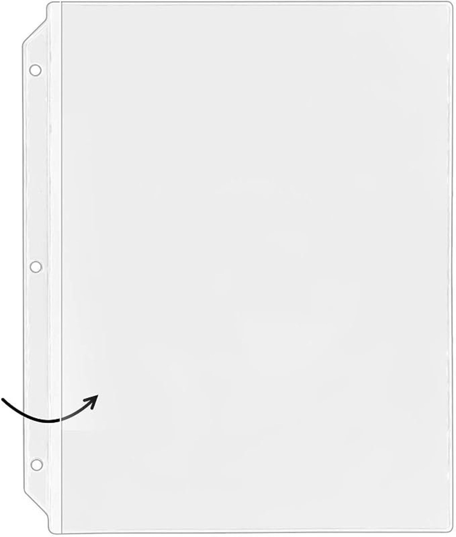 8 1/2" X 11" Vinyl Sheet Protector - Open Long Side - 10 Pack (VH1425L ...