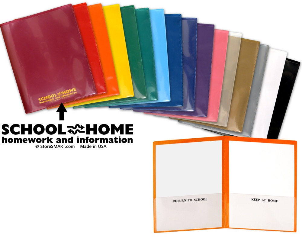 School / Home Folders - Archival Durable Plastic - Homework and ...