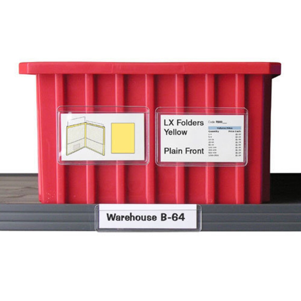 Peel & Stick 1" X 4" Shelf Tag/label Holders - Open Long Side ...