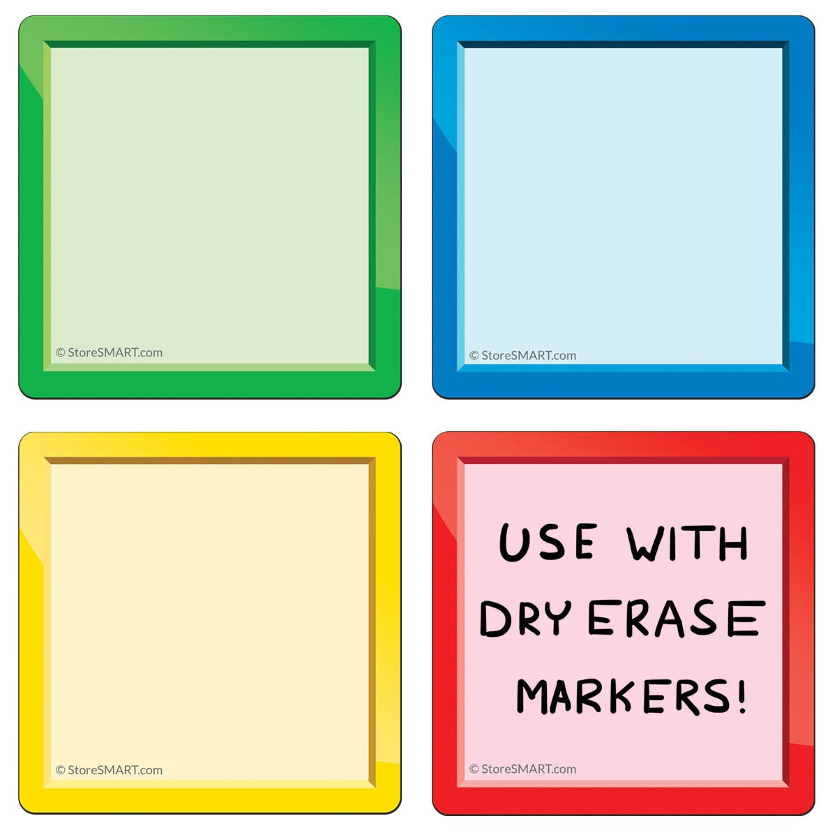 Storesmart - Smart Magnetic Note Cards - Variety Pack - (SMN3X3-VP) - Etsy