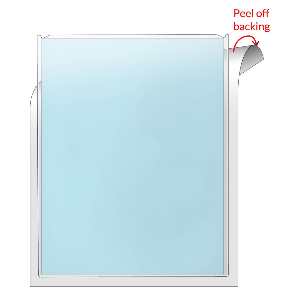 8.5" X 11" Peel & Stick Letter Size Pocket - Crystal-clear, Archival ...
