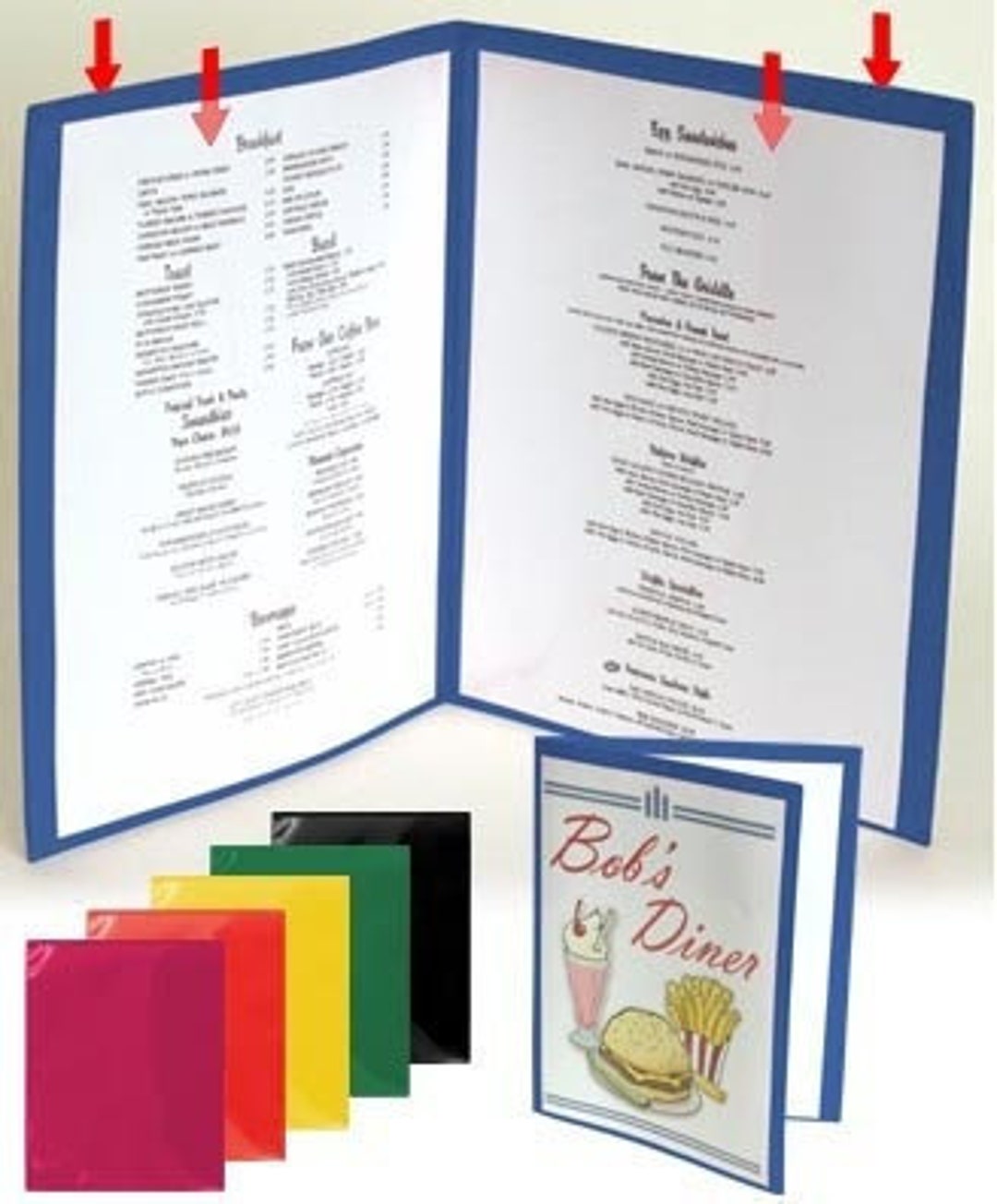 Four-pocket Menu Covers Lunch Style RLMC4 - Etsy