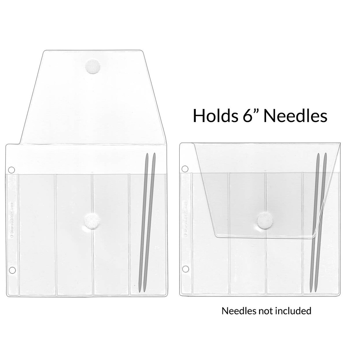 Storesmart 6 Double Pointed Needles Binder Page With Flap and Hook ...