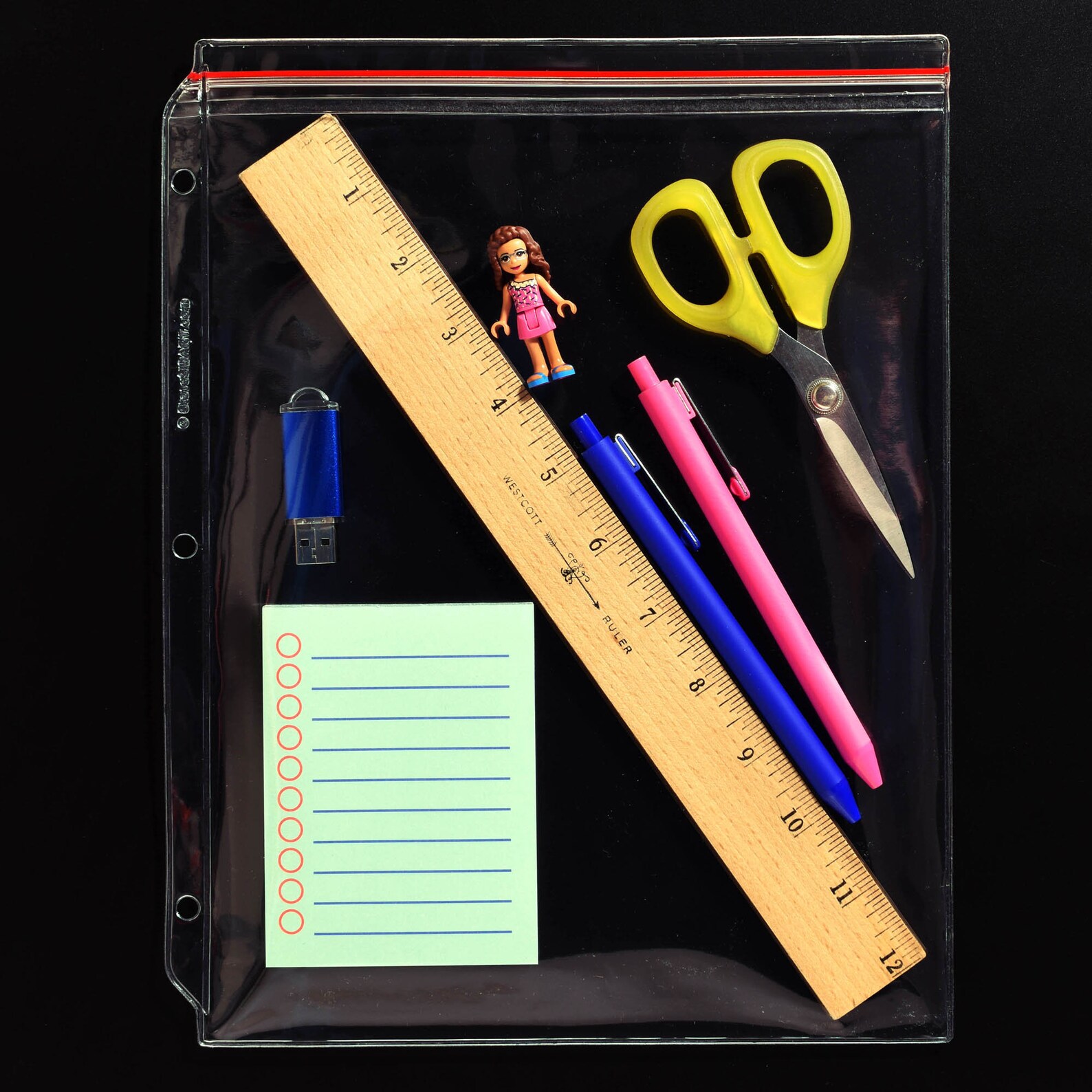 STORE SMART - Supply Zipper Case for 3-ring Binders - Vinyl Plastic ...